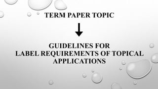 Label guidelines | PPT