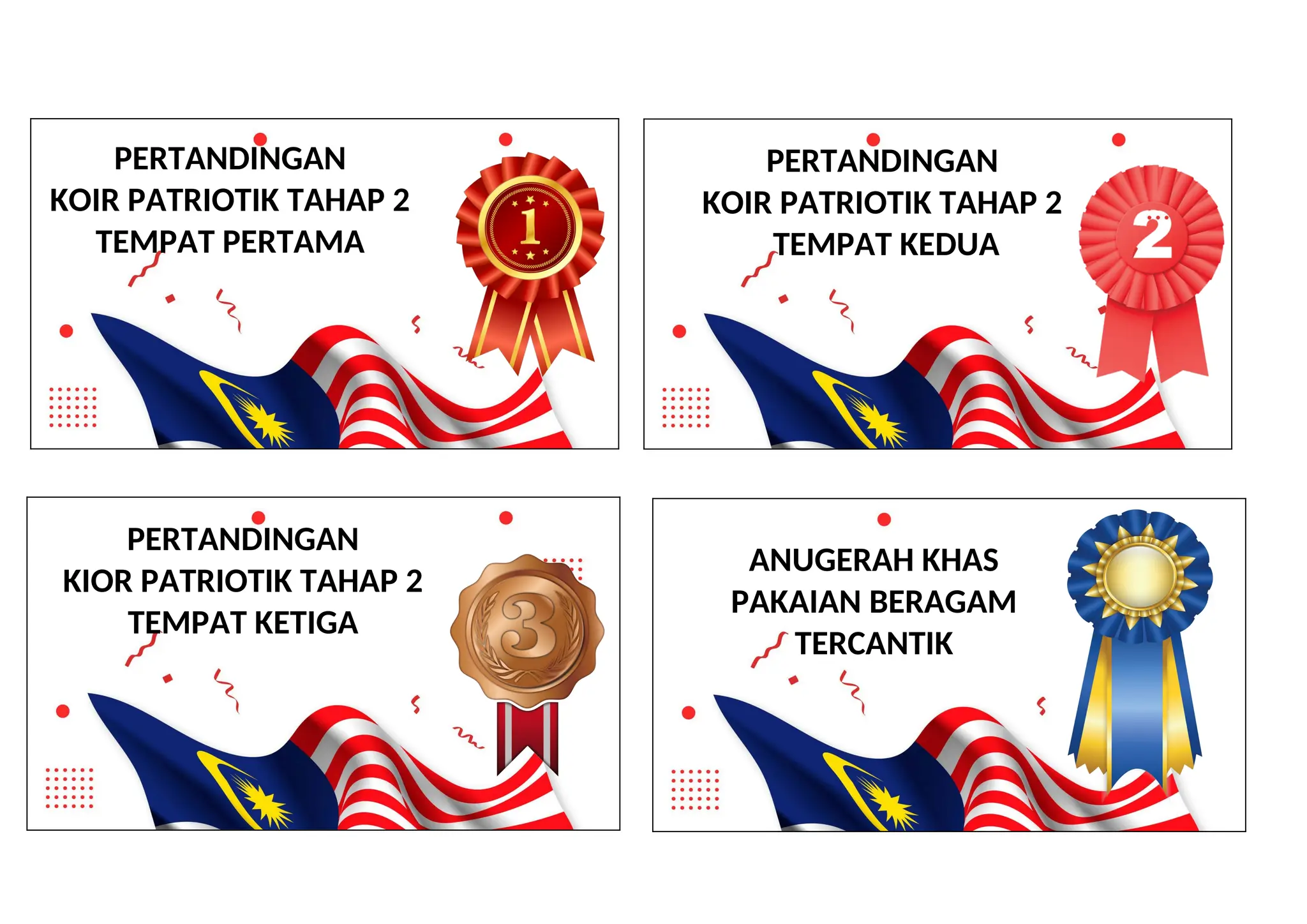 Label hadiah sempenan Sambutan bukan kemerdekaan peringkat sekolah | DOCX