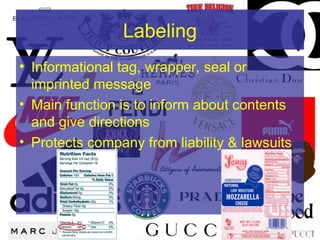 labeling marketing management in business management.ppt