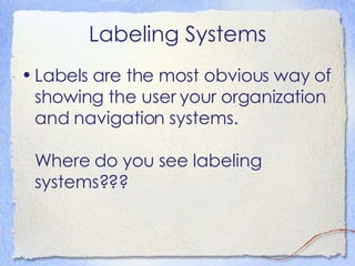 Labeling Systems | PPT | Web Design and HTML | Internet