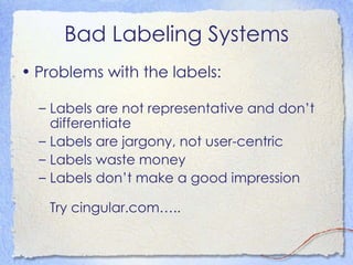 Labeling Systems | PPT | Web Design and HTML | Internet