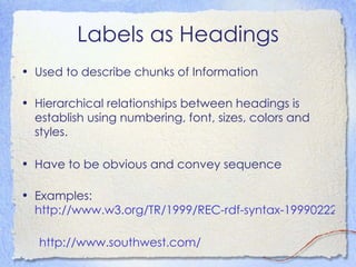 Labeling Systems | PPT | Web Design and HTML | Internet