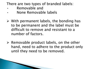 Labeling and Bar coding | PPTX