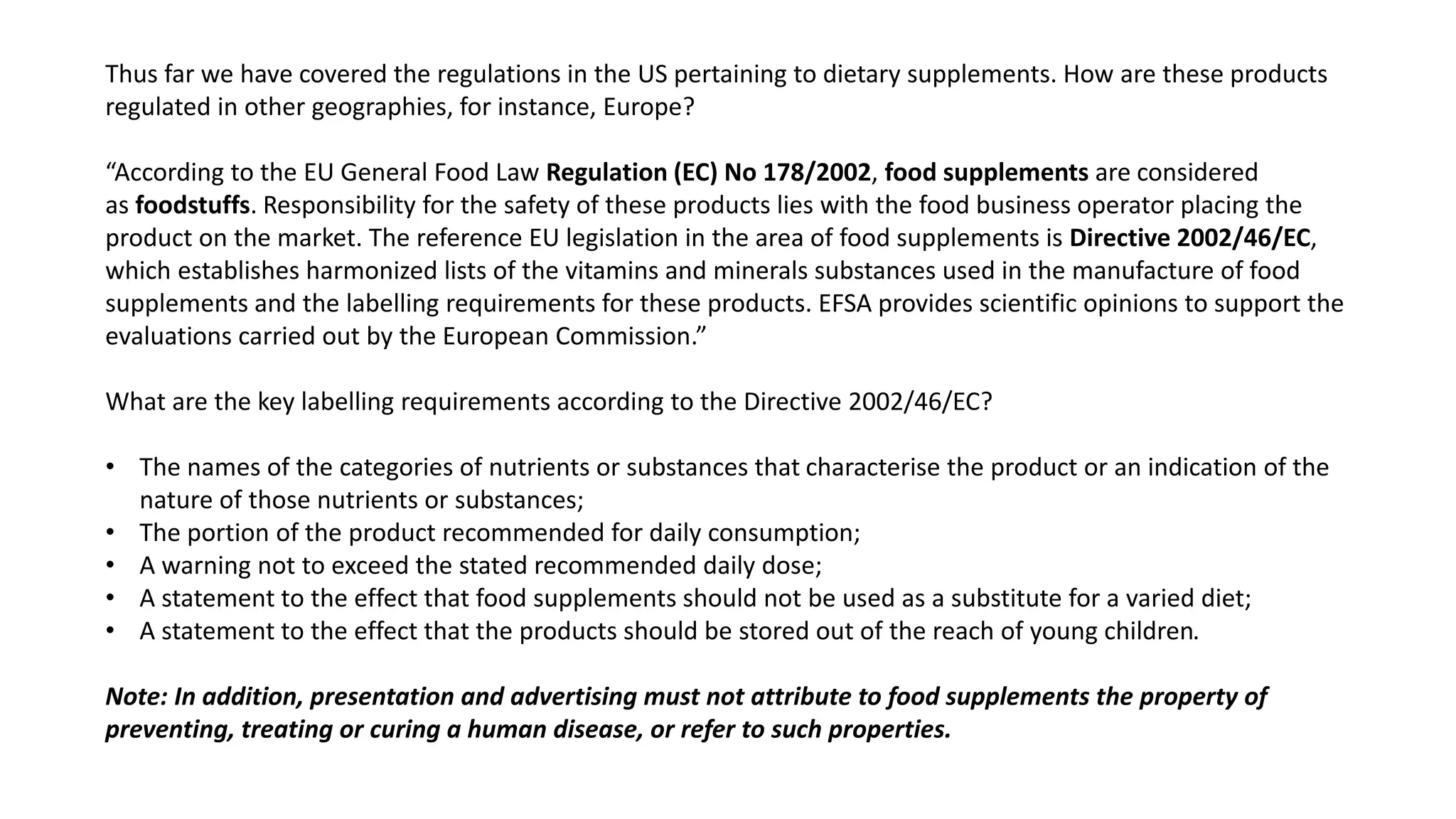 Labeling dietary supplements | PDF