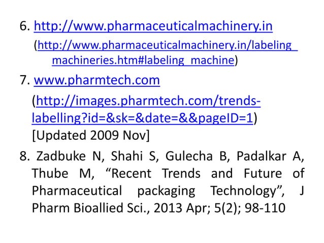 Labeling in pharmaceutical packaging | PPTX