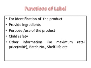 Labeling in pharmaceutical packaging | PPTX