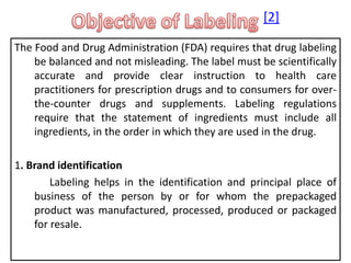 Labeling in pharmaceutical packaging | PPTX