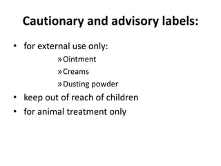 labeling,storage and stability of pharmaceutical dosage forms and ...