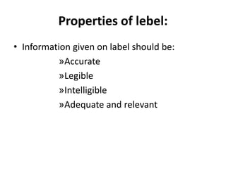 labeling,storage and stability of pharmaceutical dosage forms and ...