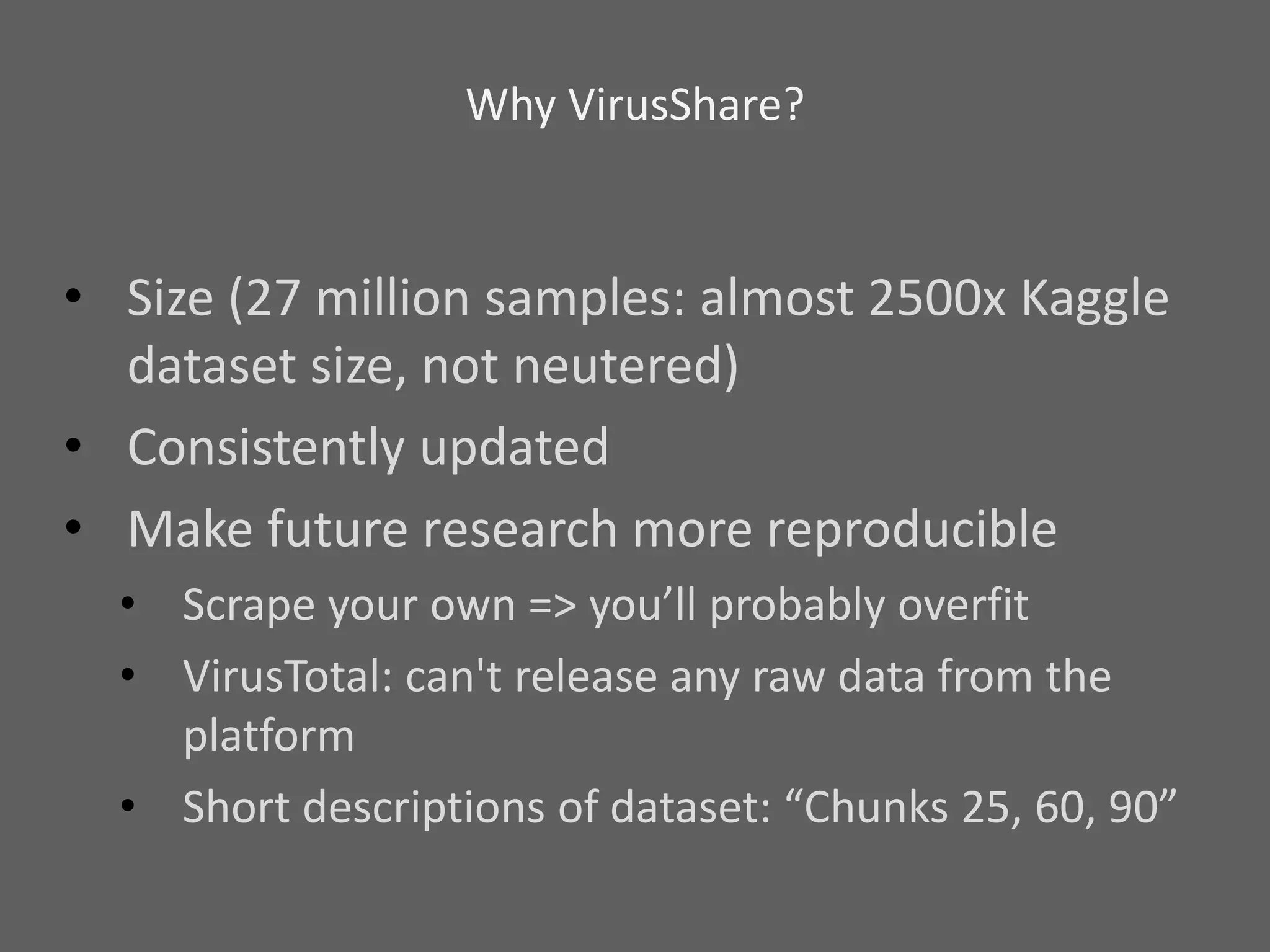 Labeling the virus share malware dataset lessons learned | PPTX