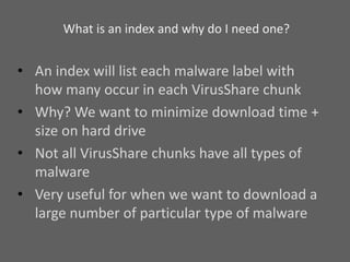Labeling the virus share malware dataset lessons learned | PPTX