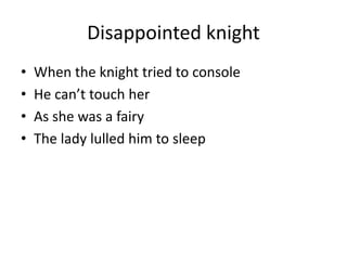 La belle dame sans merci | PPTX | Poetry | Books and Literature