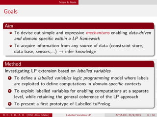Labelled Variables in Logic Programming: A First Prototipe in tuProlog | PPT
