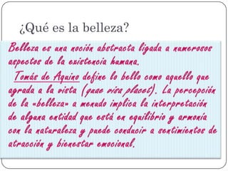La belleza | PPTX