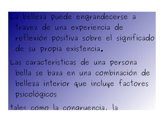 La belleza actual. | ODP