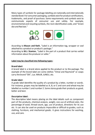 Labelling | DOCX | Food & Drink