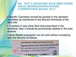 INDIAN REGULATORY REQUIREMENTS FOR LABELING OF COSMETICS | PPTX