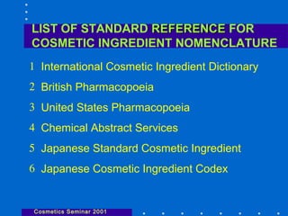 Labelling requirements cosmetics seminar | PPT
