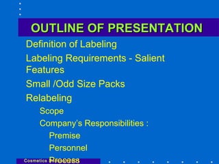Labelling requirements cosmetics seminar | PPT