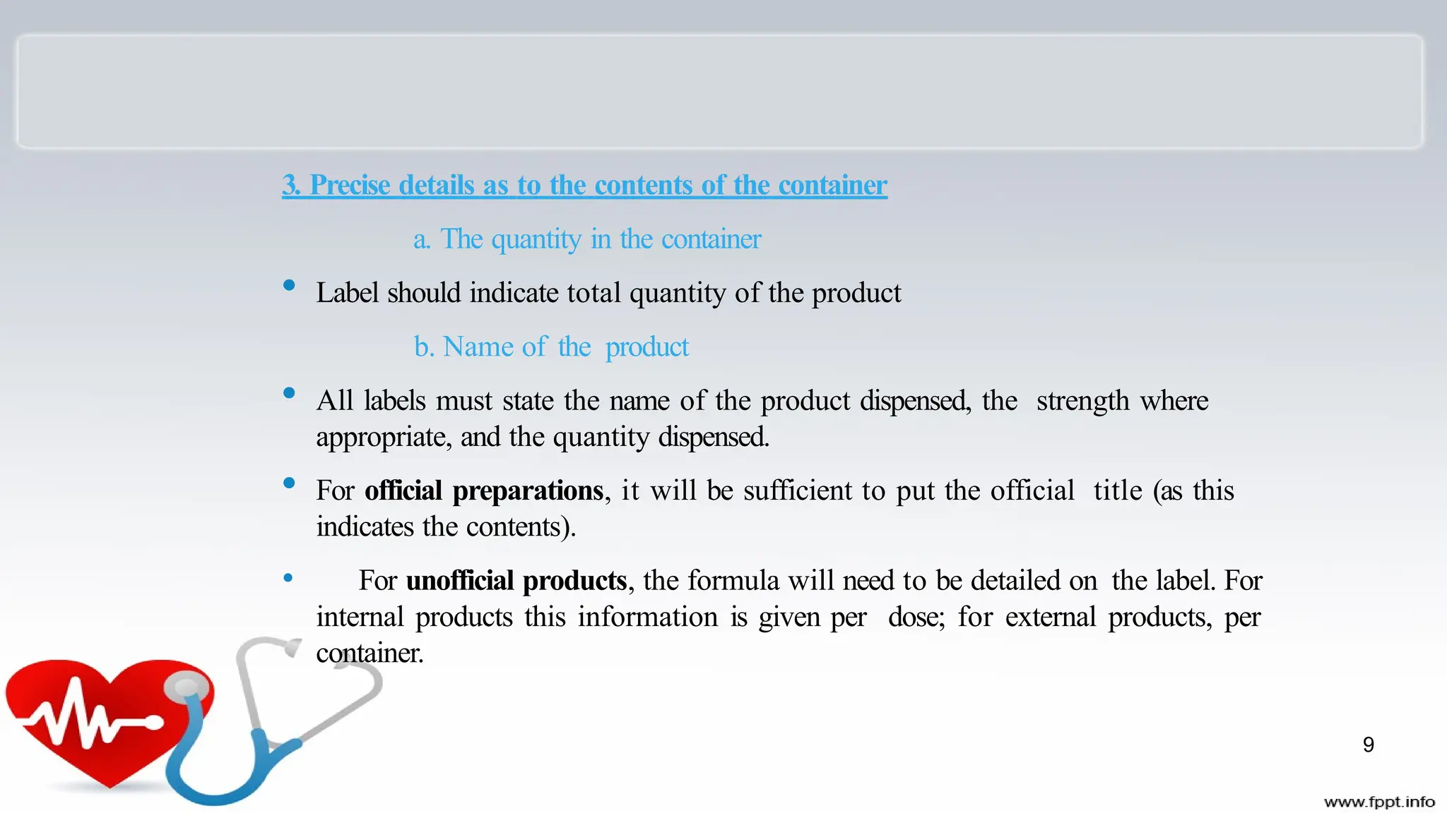 LABELLING of dispensed medication pharmacy practice | PPTX