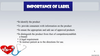 LABELLING of dispensed medication pharmacy practice | PPTX