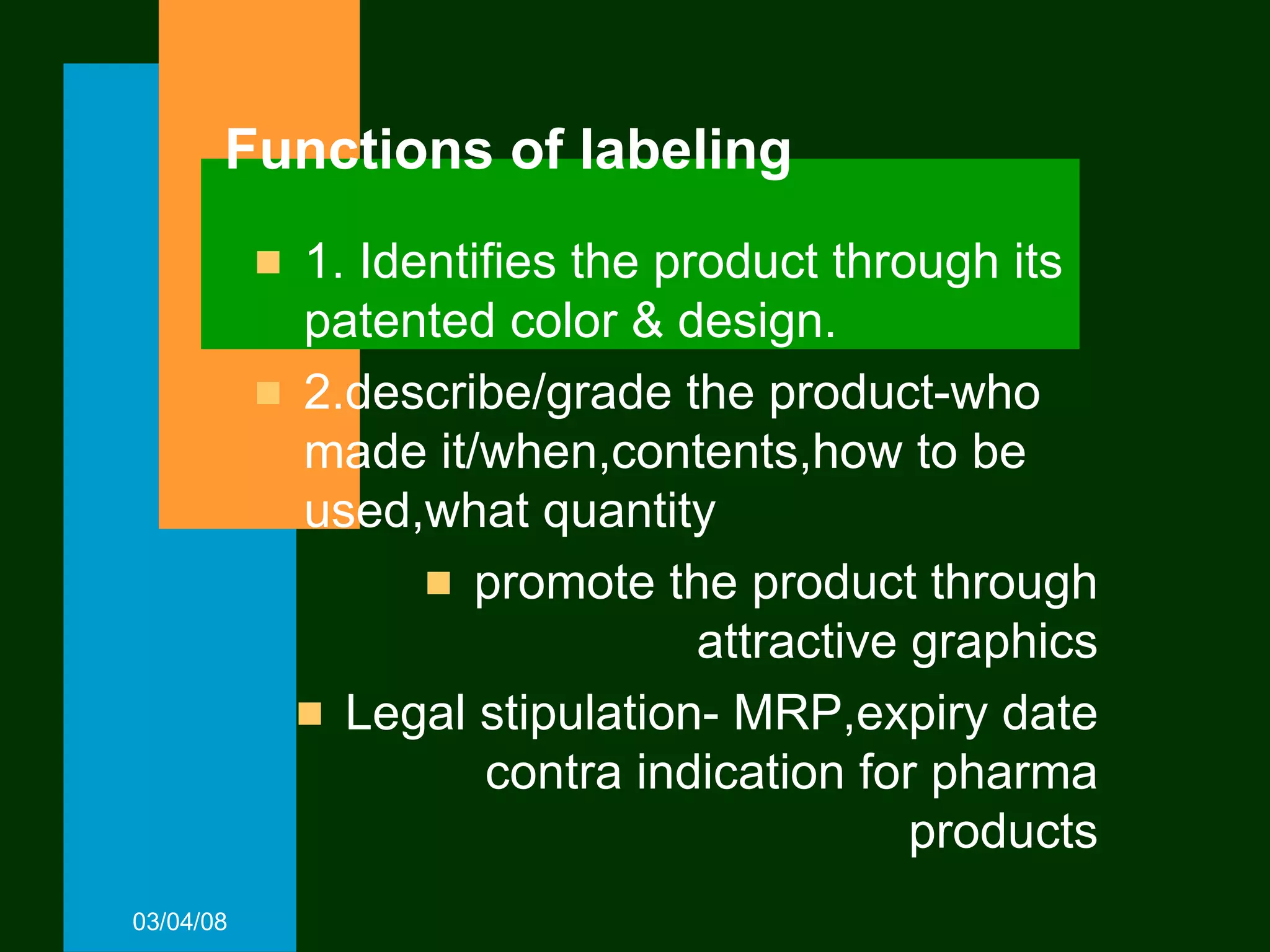 Labelling And Packing | PPS | Business | Business and Finance