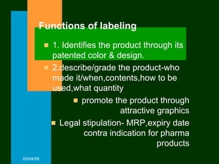 Labelling And Packing | PPS | Business | Business and Finance