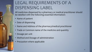 Labelling and administration of medicines | PPTX