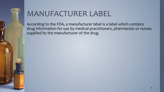 Labelling and administration of medicines | PPTX