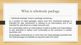 Labelling, Packing and Marking guidelines | PPT
