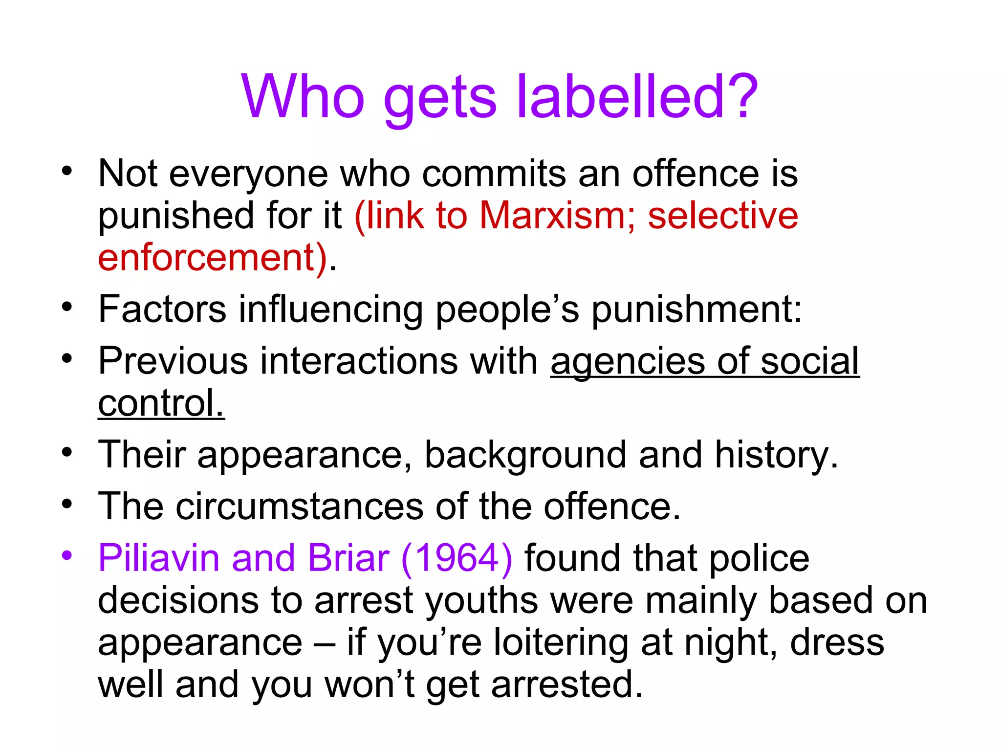 Labelling theories of Crime | PPT | Crime & Harmful Acts to Individuals ...