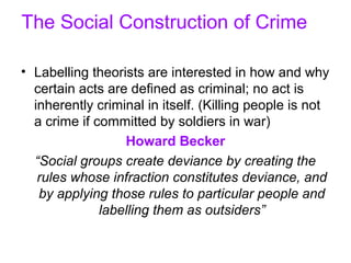 Labelling theories of Crime | PPT