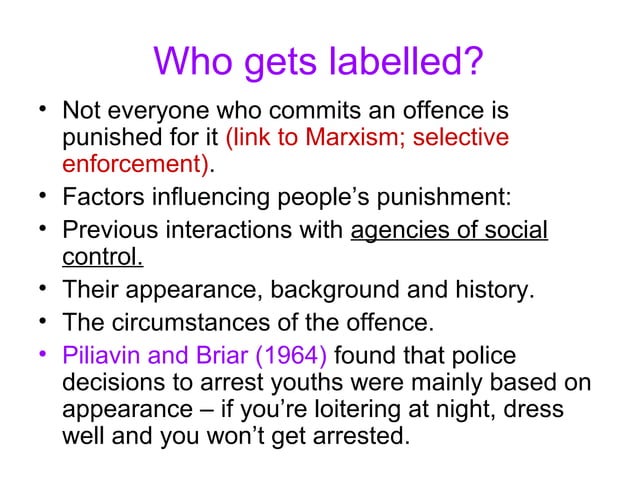 Labelling theories of Crime | PPT | Crime & Harmful Acts to Individuals ...