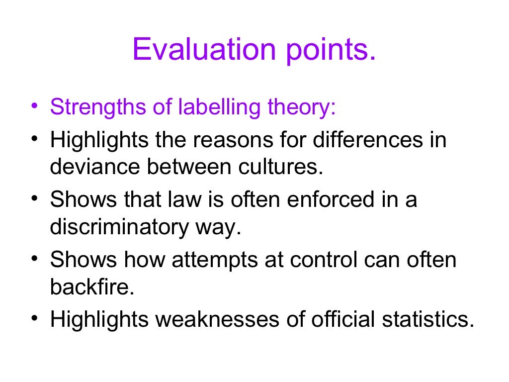 Labelling theories of Crime