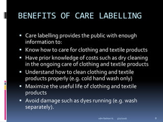 Labelling of Garments by Violet Davis-Maurice | PPTX