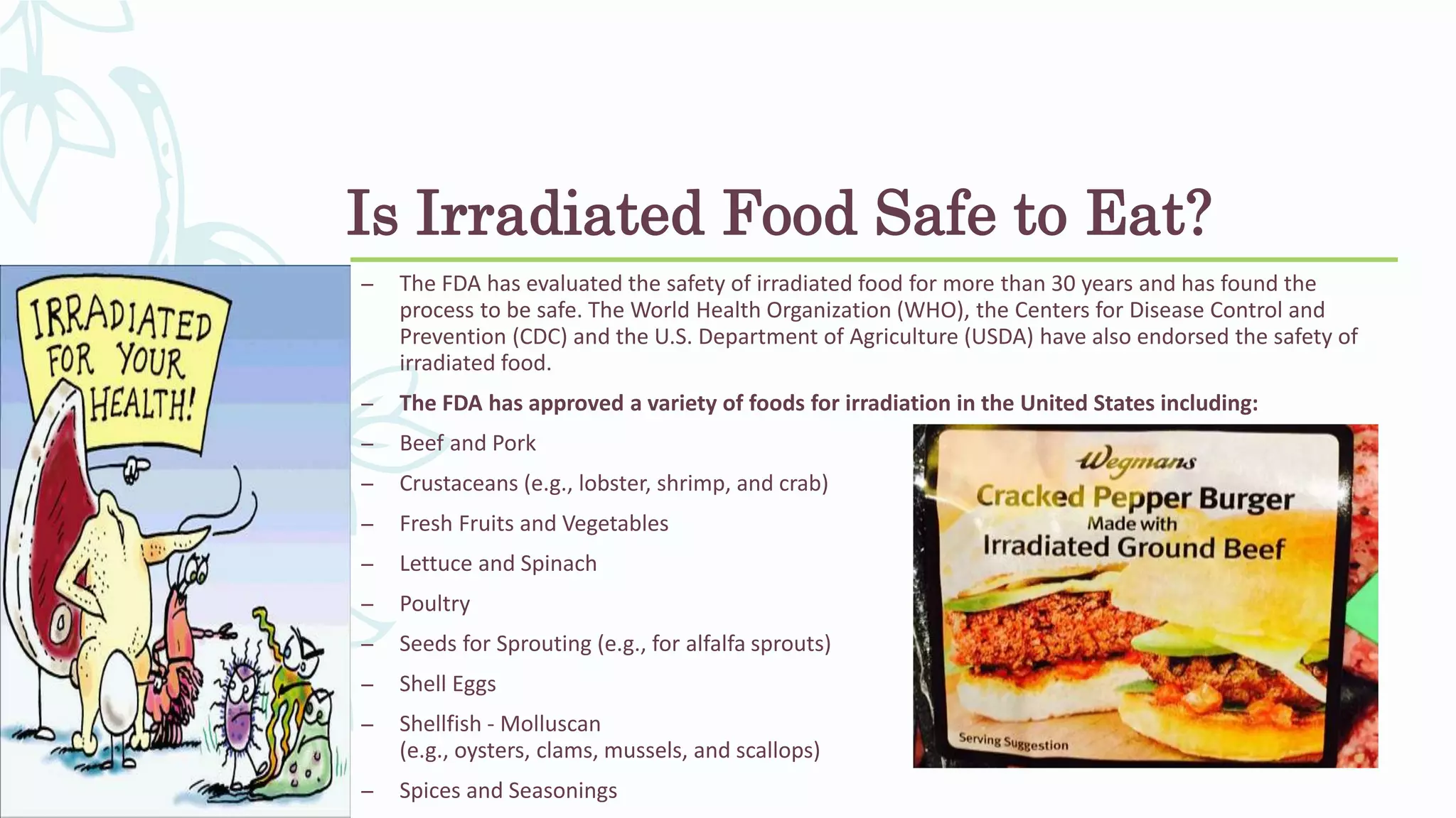 Labelling of irradiated food and organic food | PPT