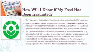 Labelling of irradiated food and organic food | PPTX