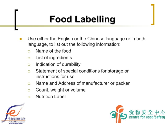 Labelling of Prepackaged Food in Hong Kong_2015 | PDF | Healthy Cooking ...