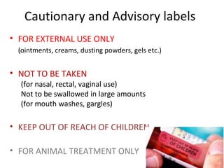 Labelling of the pharmaceuticals | PPT