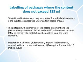 Labelling & packaging of hazardous chemicals | PPT