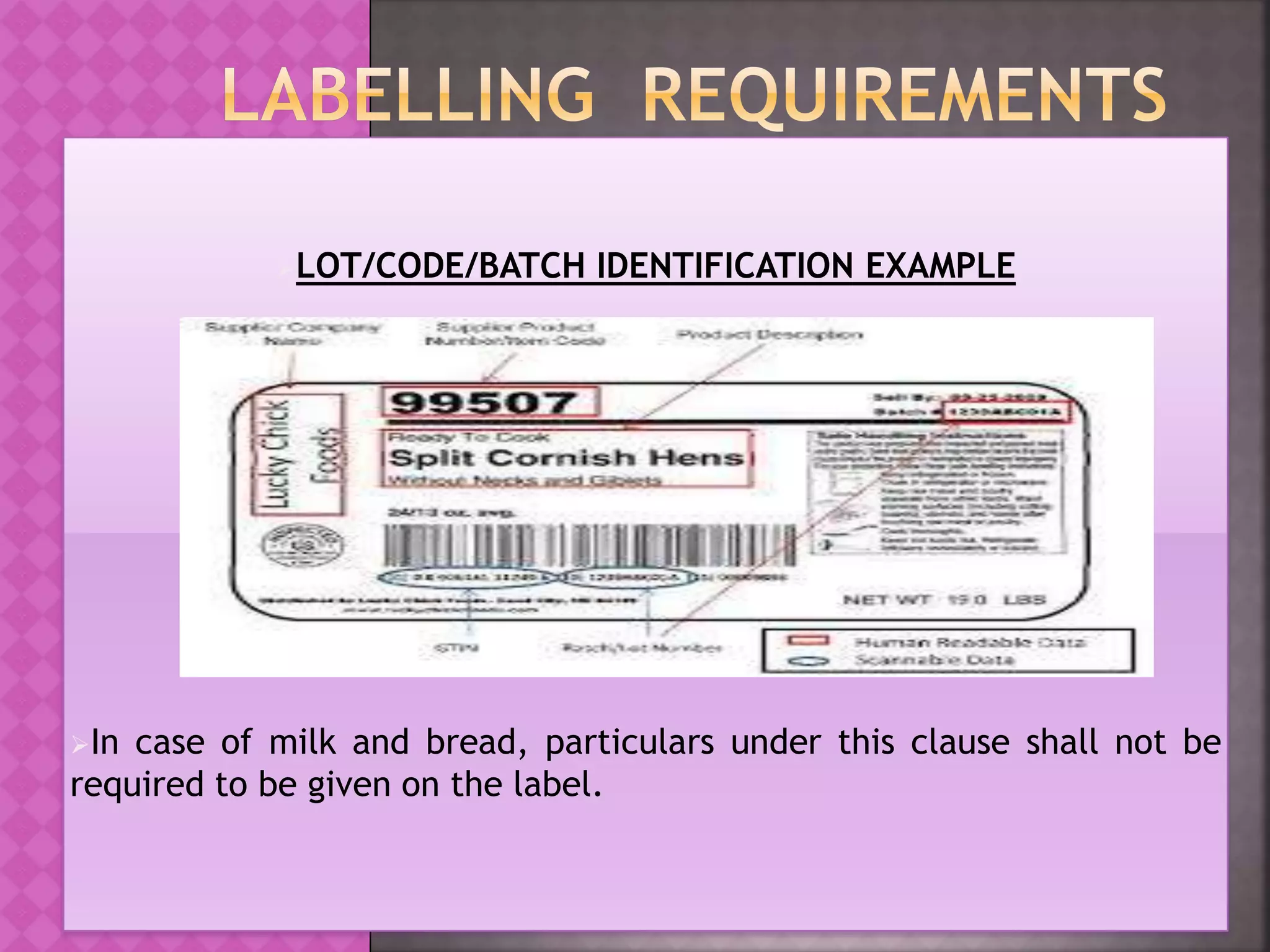 Labelling requirements | PPTX