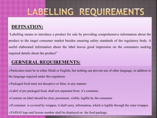 Labelling requirements | PPTX