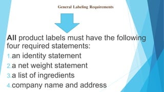 Labelling requirements Gp A | PPTX