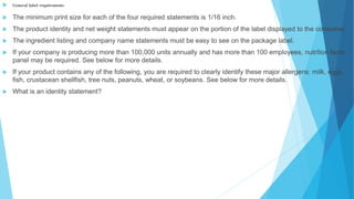 Labelling requirements Gp A | PPTX