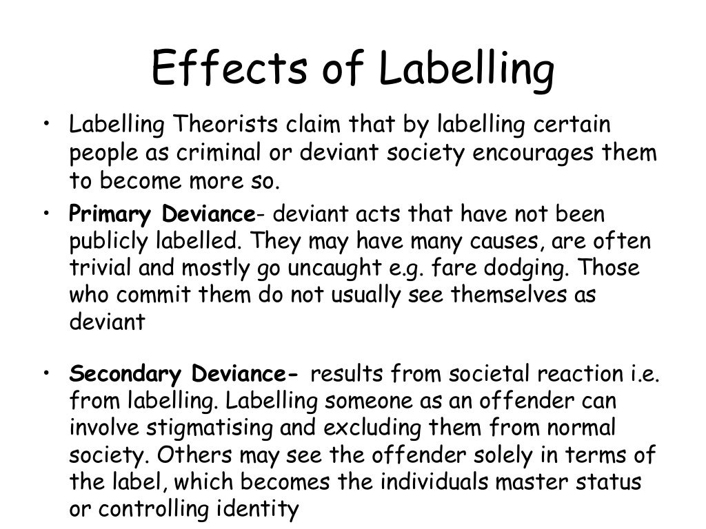 Labelling Theory