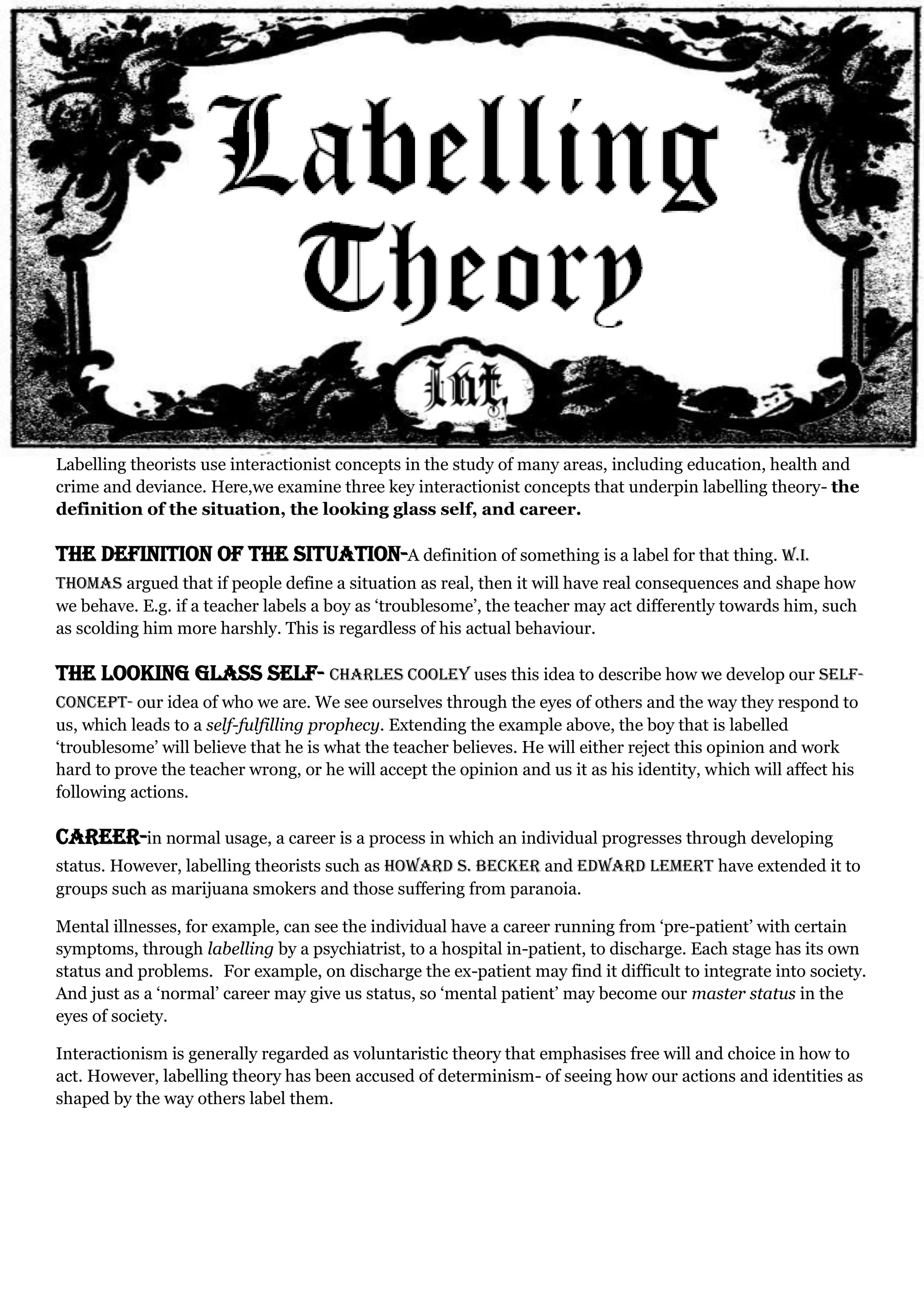 Labelling theory | PDF