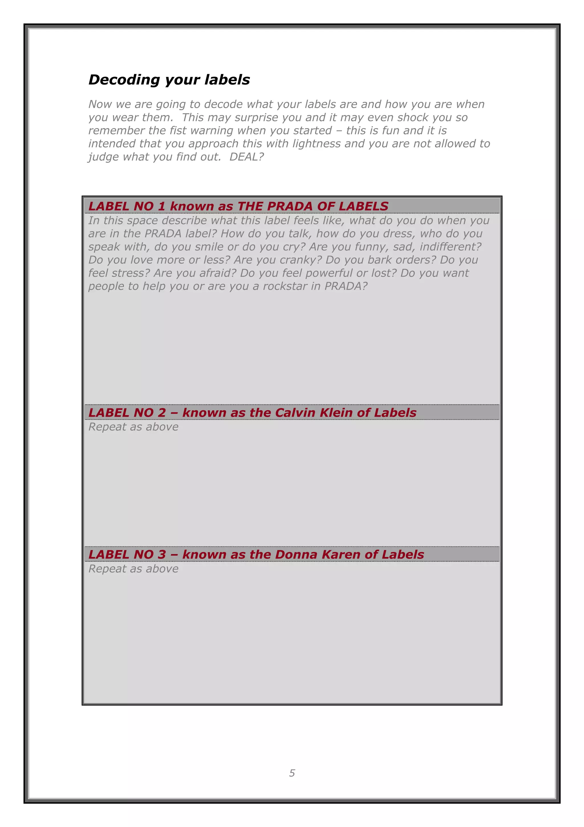 Label Maker & Decoder | PDF