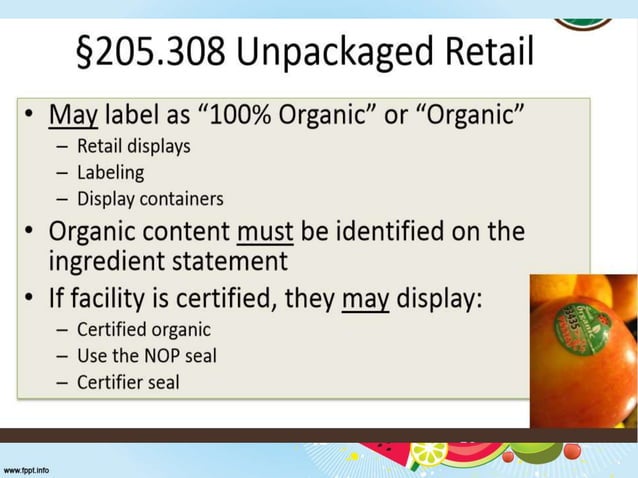 ORGANIC LABELLING REQUIREMENTS AS PER NPOP, NOP, EU, PRIVATE LABELLING ...