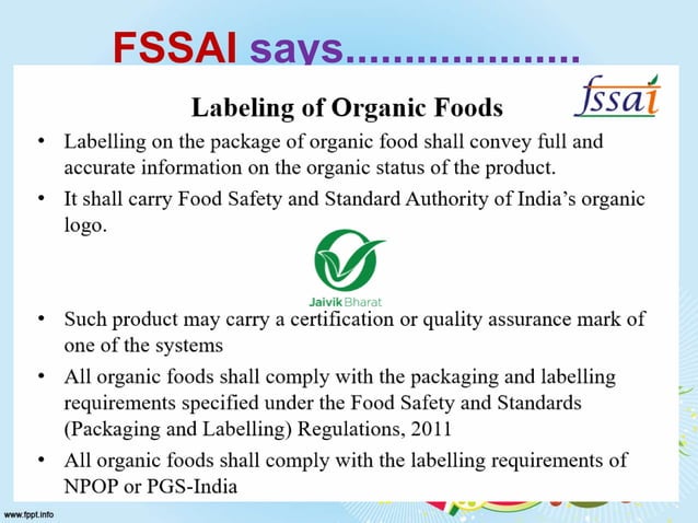ORGANIC LABELLING REQUIREMENTS AS PER NPOP, NOP, EU, PRIVATE LABELLING ...