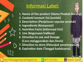 Label MATERI BAHASA INGGRISKELAS IX PPT.pptx